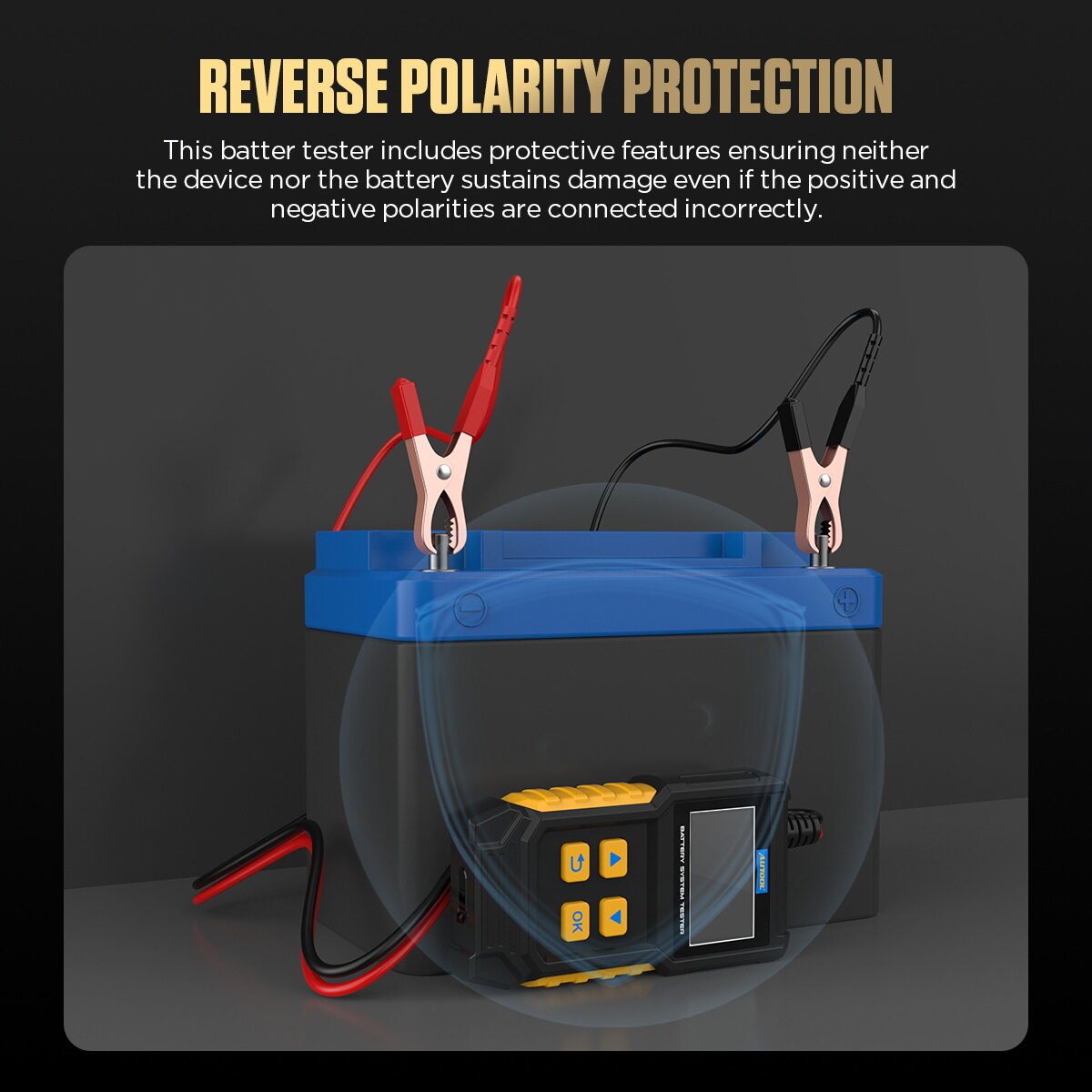 AUTOOL BT360 Battery Tester 20-2000CCA Cranking Test Charging Test ...
