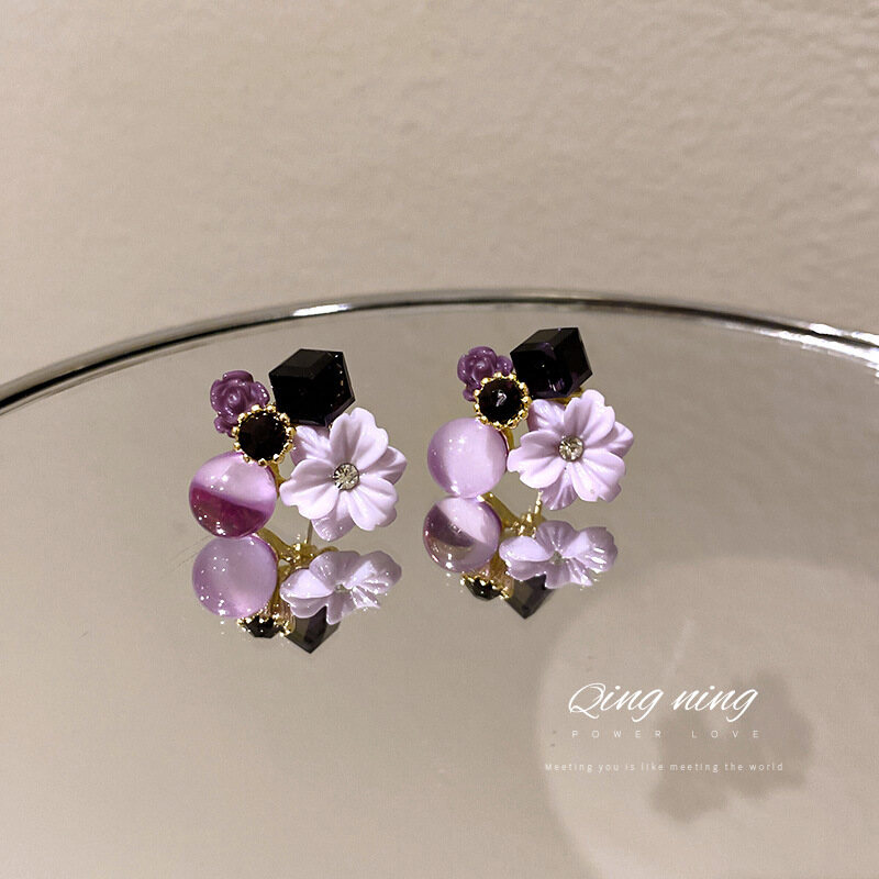 Frascati New Fashion Contracted Fresh Sweet Fine Pearl Flowers Earrings ...