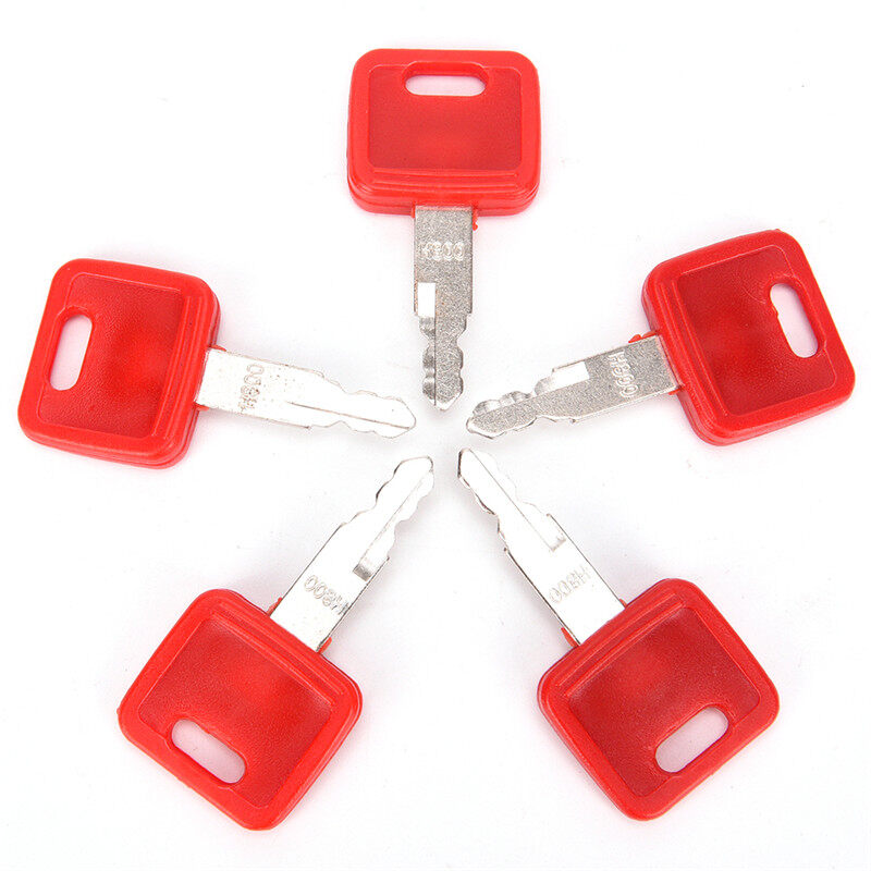 Heavy Equipment Ignition Keys for Hitachi H800 Red Excavator Key Switch ...