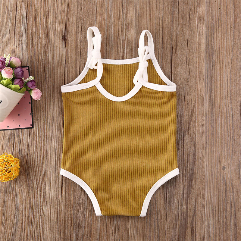 Thorn Tree Baby Girls Swimsuit Summer Sleeveless Backless Bikini Solid ...