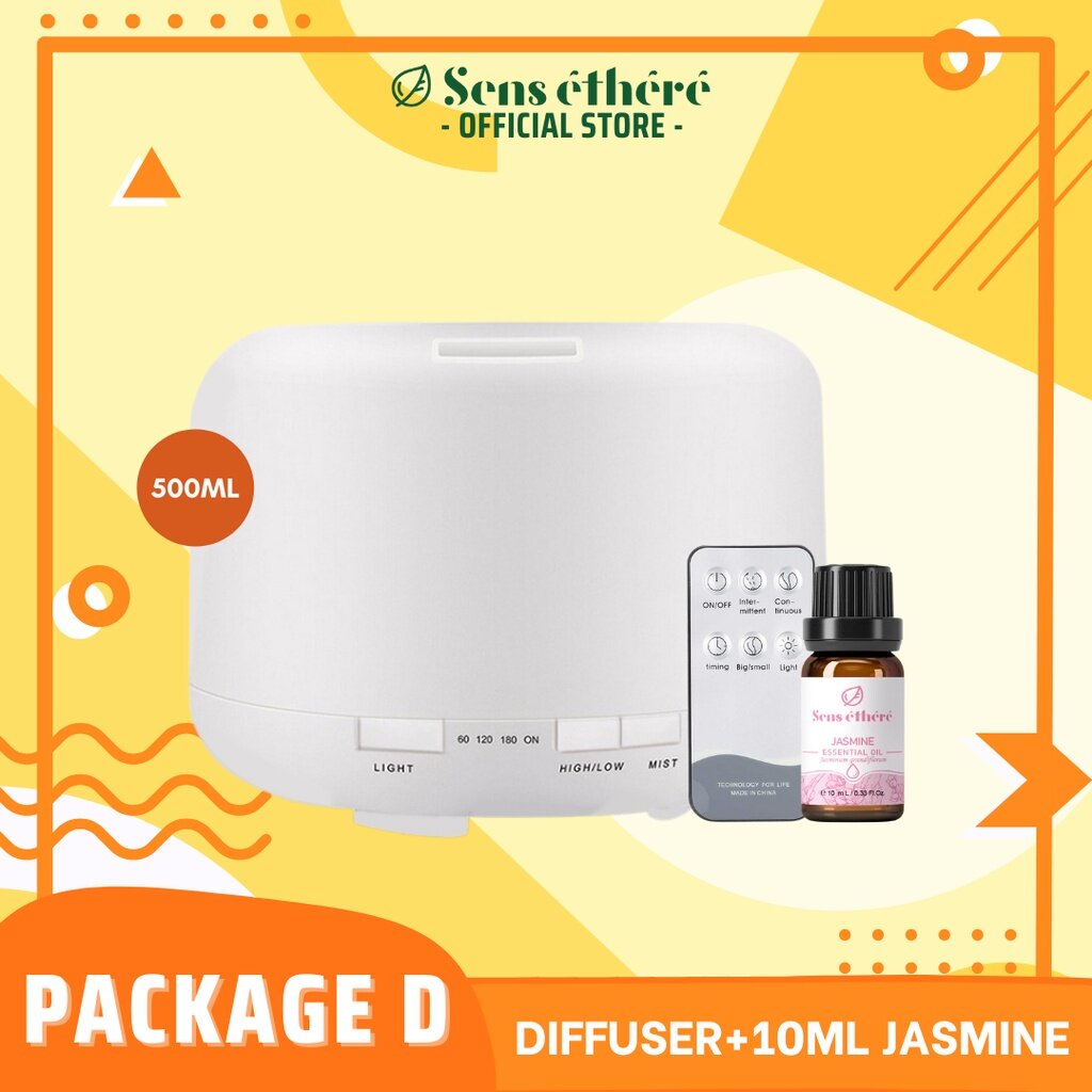 Sens éthéré Muji 500ML Air Humidifier Aroma Diffuser Warm Light and ...