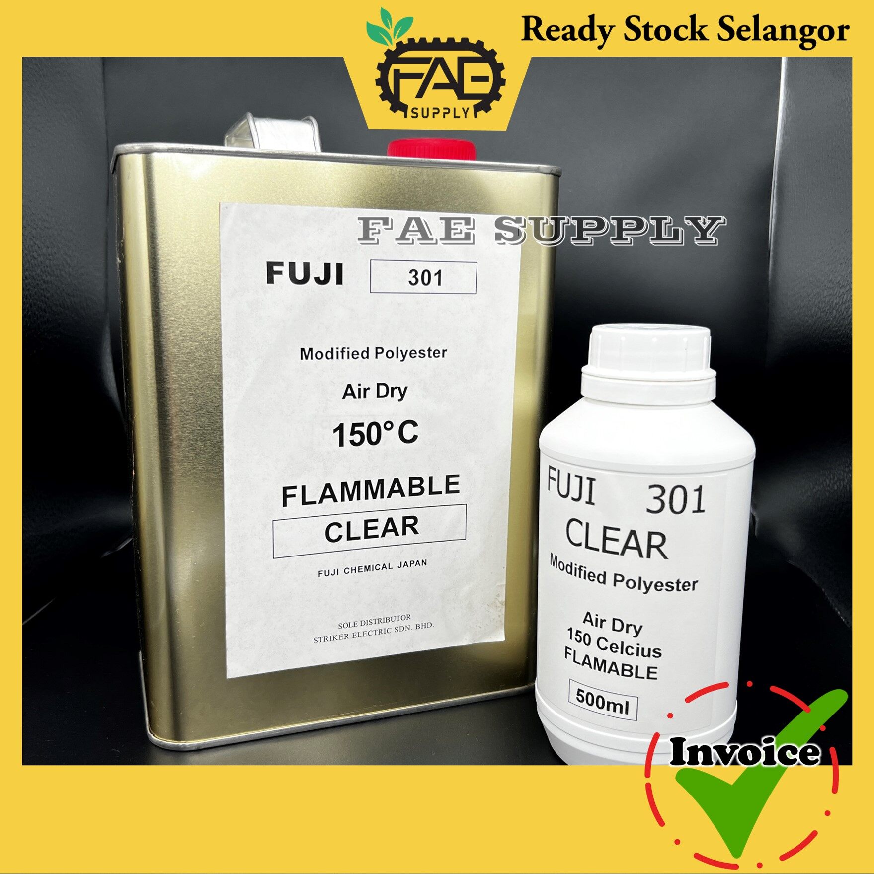 FUJI 301 CLEAR VARNISH Modified Polyester AIR DRY 150˚c rewinding ...