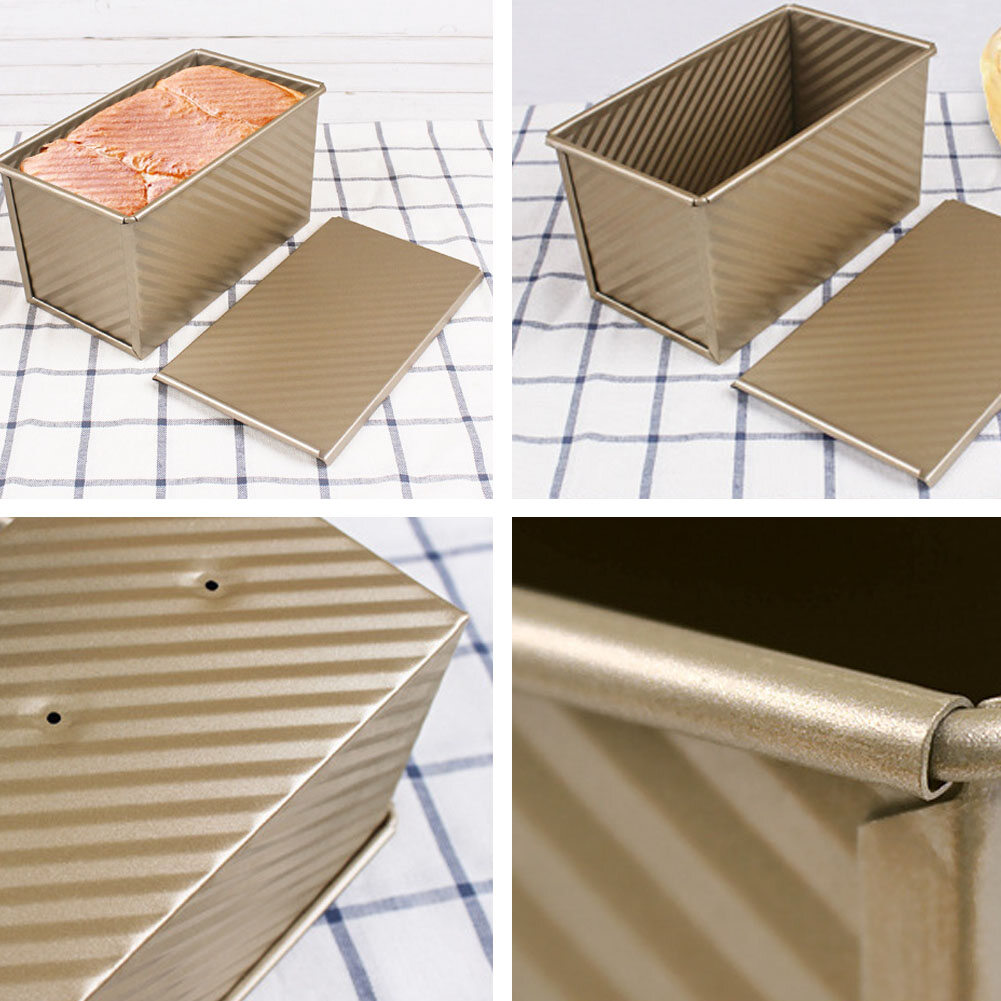 Loaf Pan With Cover Bread Baking Mould Cake Toast Non-Stick Toast Box ...