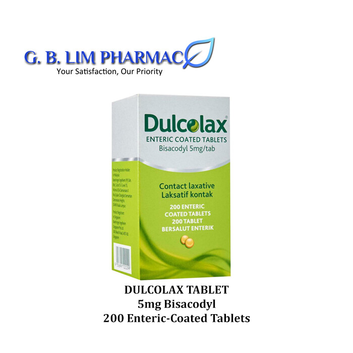 DULCOLAX Bisacodyl 5mg 200 TABLETS ONE BOX (EXP: 31-MAY-2026 ) | Lazada