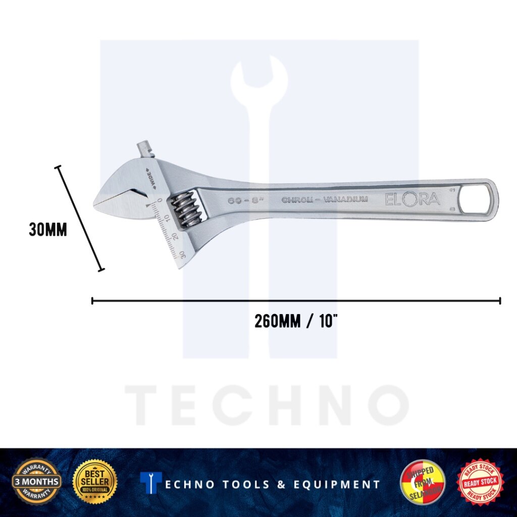 ELORA 60-MB Series Adjustable Wrench 6/8/10/12MB | Lazada