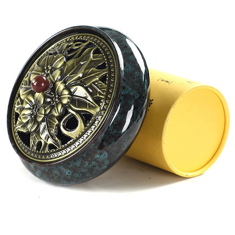 YUE Large Mosquito Coil Censer Ceramic Incense Burner Incense Seat ...
