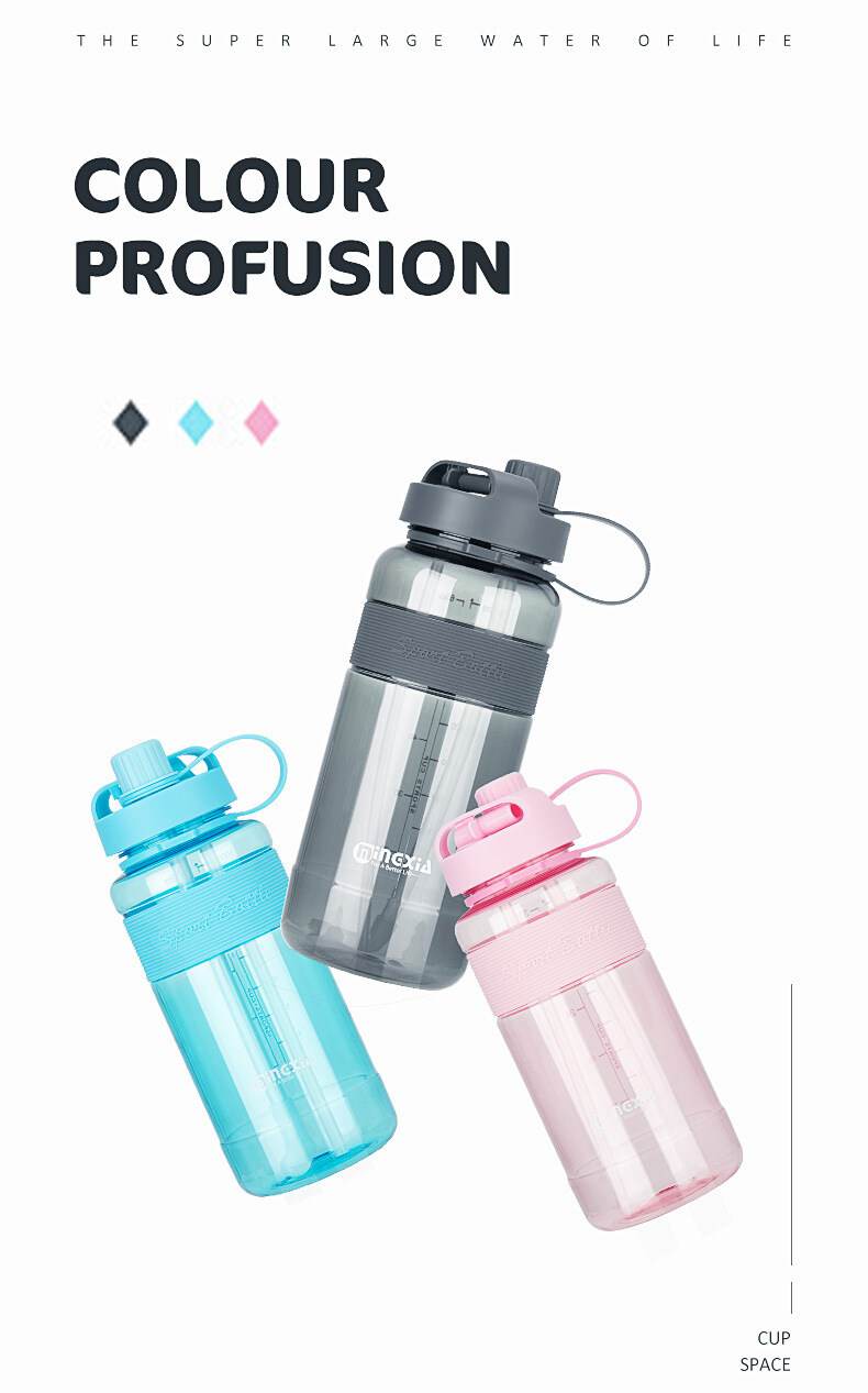 1L 2L 3L เกรดอาหารบิ๊ก BPA ที่มีสายรัดฟรีออกกำลังกายยิมการฝึกอบรมเครื่องดื่มแกลลอนขวดพร้อมหลอด ...