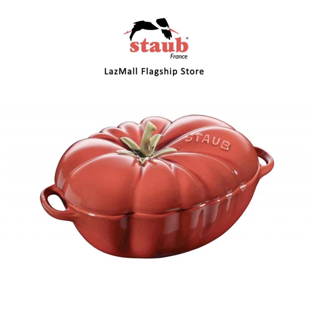 STAUB® Ceramic Tomato Cocotte 16cm/0.5L - Cherry | Lazada