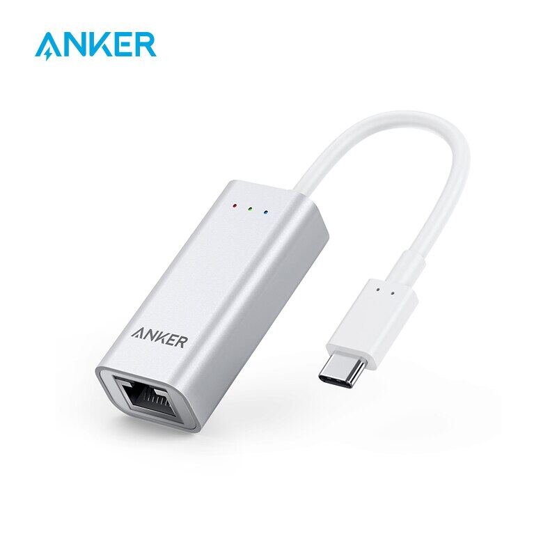 Anker USB C Ethernet Network Adapter อลูมิเนียมแบบพกพา USB C Adapter ...