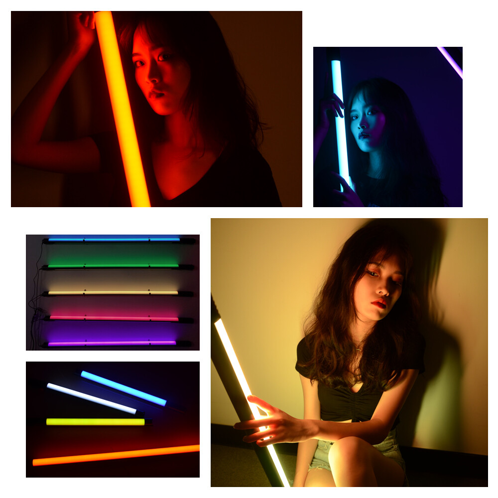 Handheld RGB LED Video Tube Light Photography Fill-in Light Lamp 2800K ...