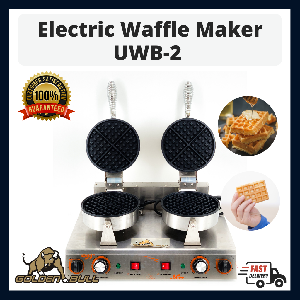 Electric Waffle Maker Non-Stick Commercial Waffle Maker Machine Wafer ...