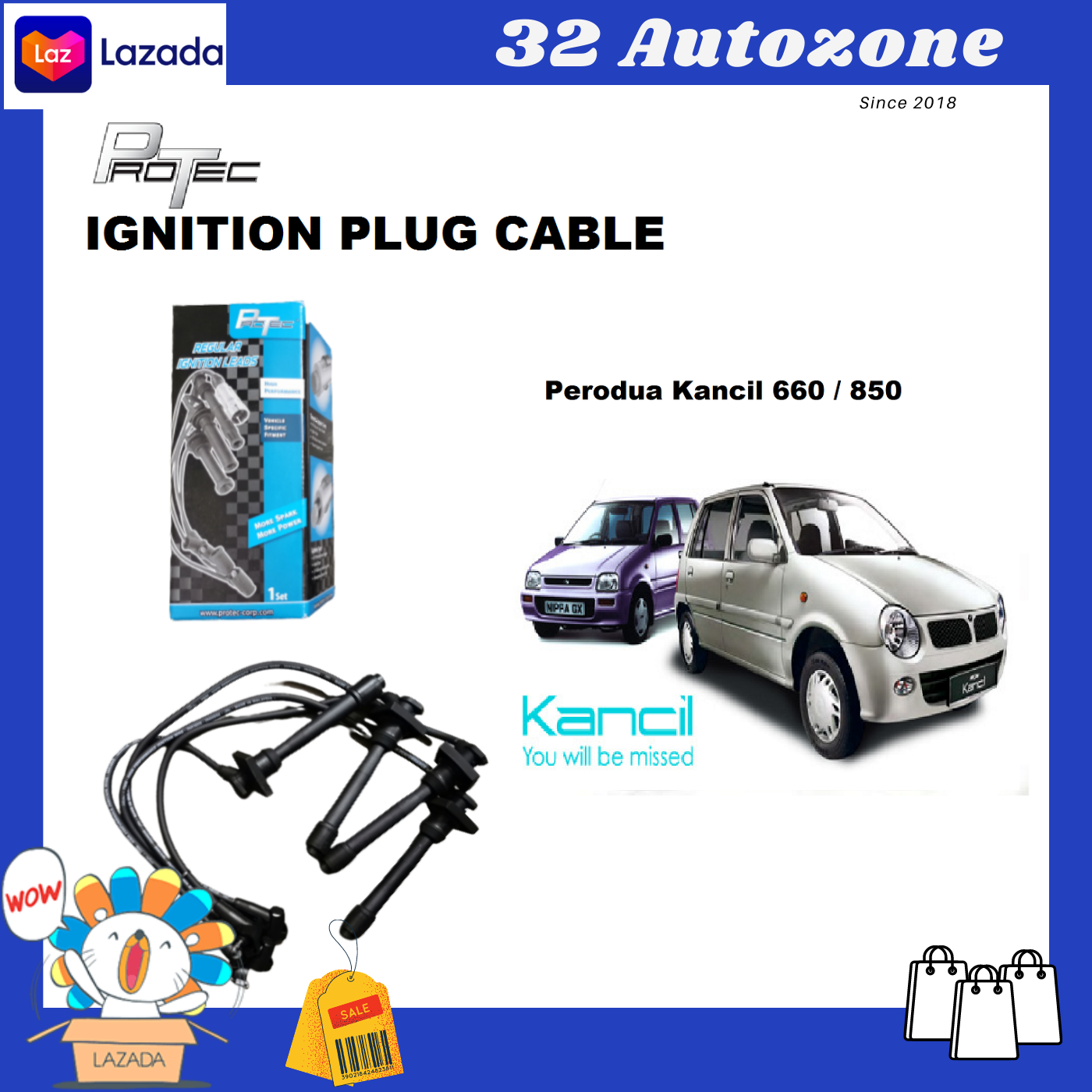 Ignition Kabel Plug Wayar Plug Cable Wires for Perodua Kancil 660 / 850 ...