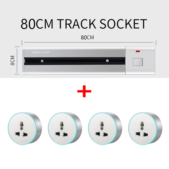 Vollia 60CM/80CM/100CM Multiple Movable Power Track Socket Modern ...