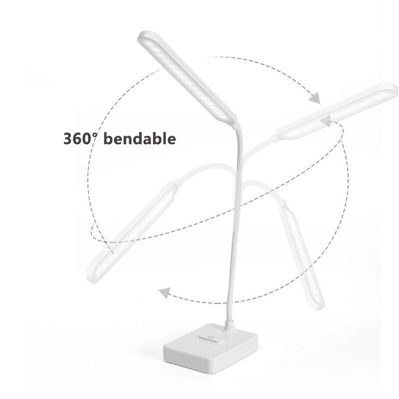 USB Rechargeable Office LED Folding Desk Lamp Eye Protection 3 Mode ...