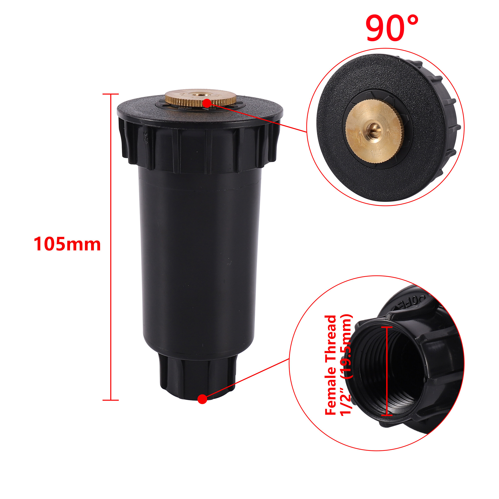 90,180,360 Degree Pop up Sprinklers Plastic Lawn Watering Sprinkler ...