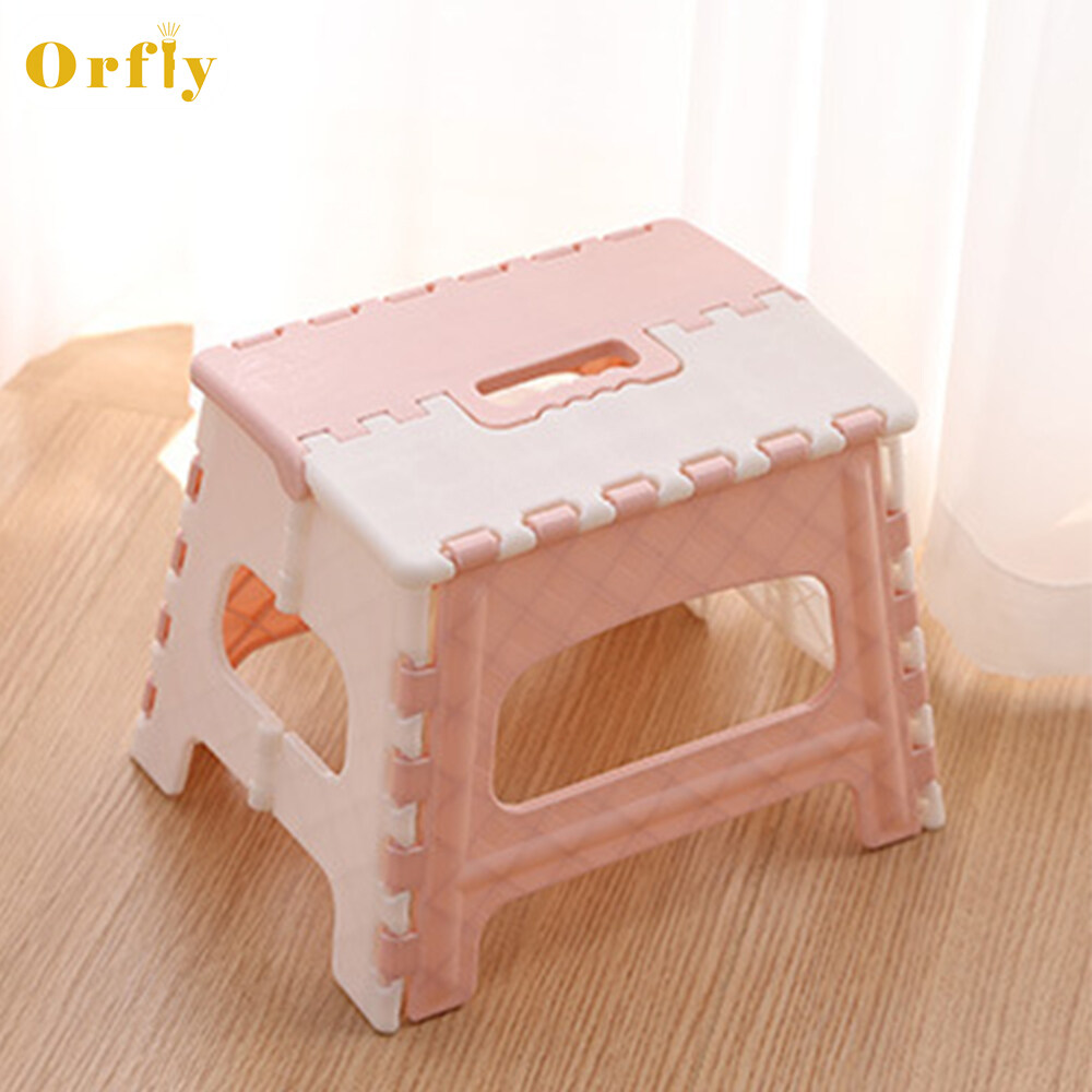 Orfly Folding Step Stool with Portable Handle Heavy Duty Stepping Stool ...