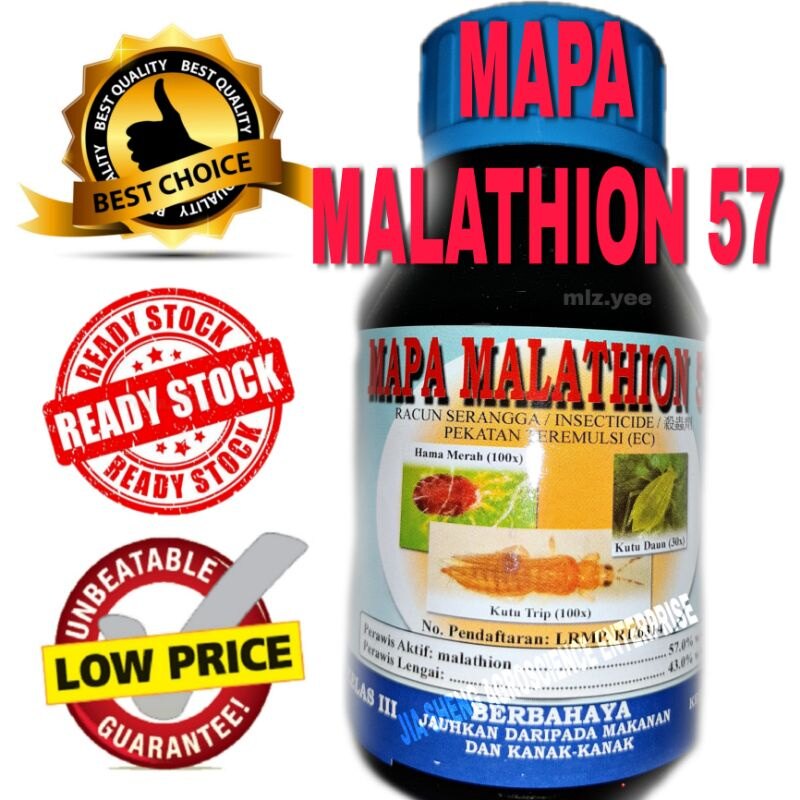 Hextar Mapa MALATHION 57 250ml Racun Serangga Insecticide Hama Merah ...
