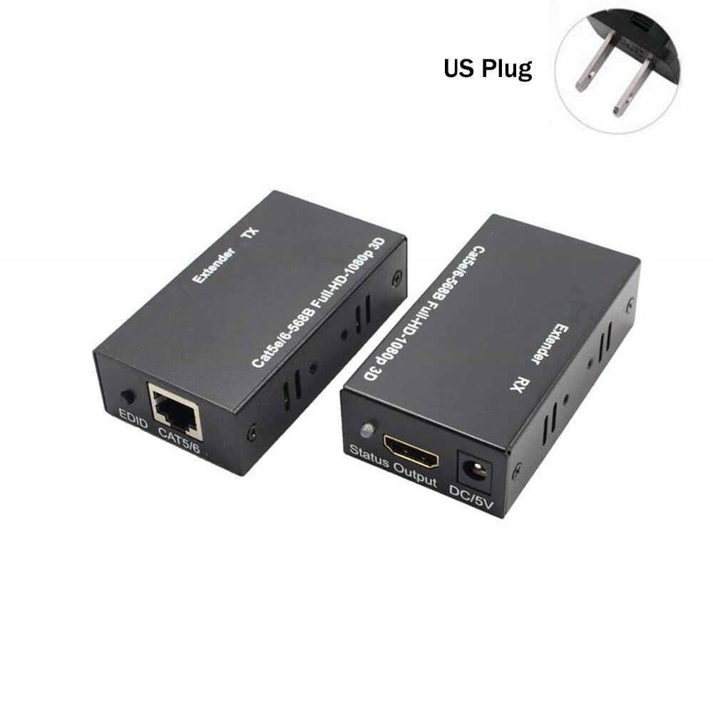 60M CAT5E CAT6 HDMI Extender Repeater LAN CAT 5E/ CAT 6 Cable 3D Video ...