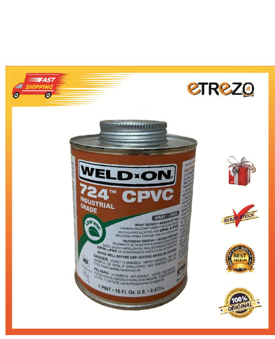 Weld-On 724 CPVC Solvent Cement Med Set Grey, 946 / 473ML (Ready StocK) | Lazada