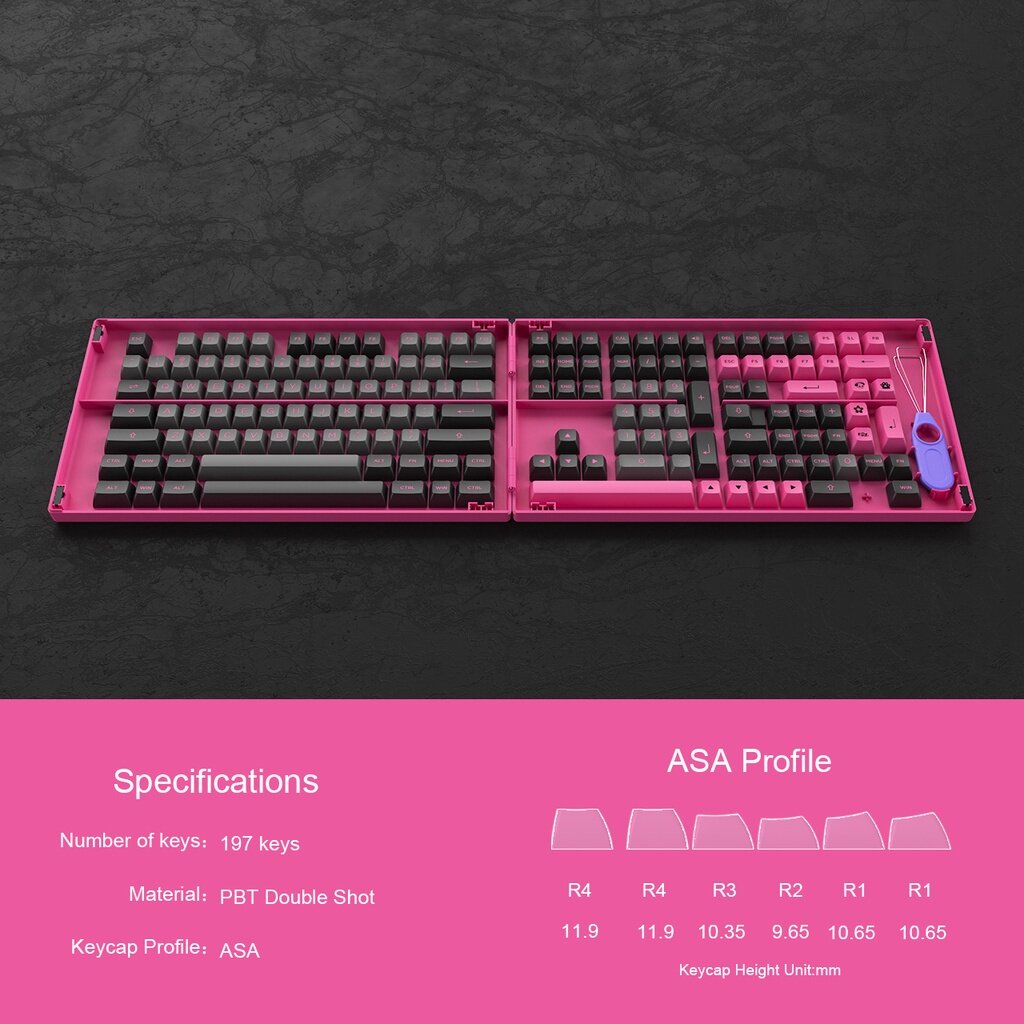 Akko ASA Keycaps Big Set PBT ฝาครอบปุ่มสองสี | Lazada.co.th