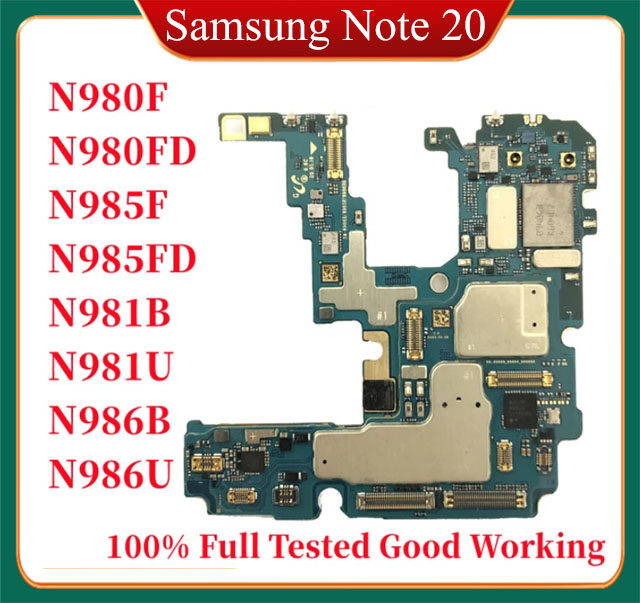 Original Unlocked for Samsung Galaxy Note 20 Ultra 5G Motherboard N980F ...