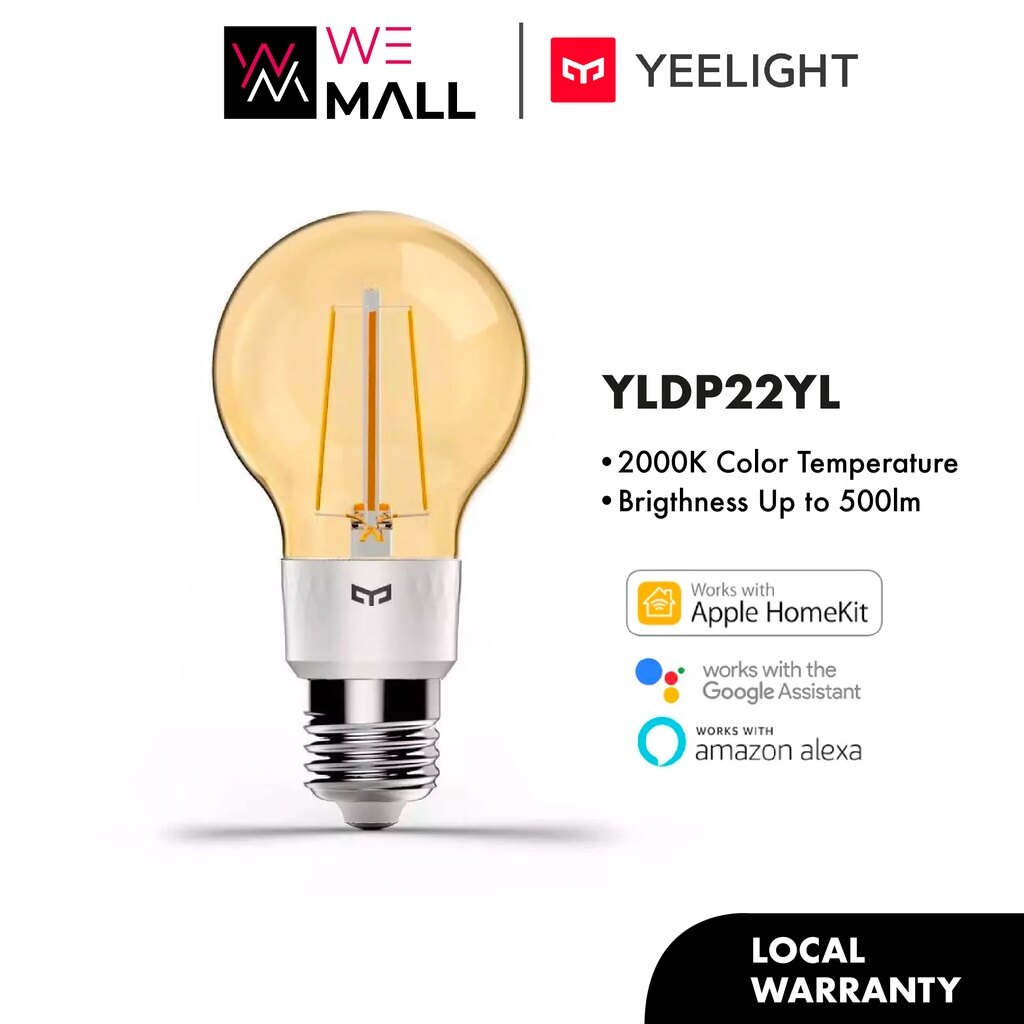 Yeelight SMART LED Filament Light Bulb E27 / 6W / Home kit Google 500lm ...