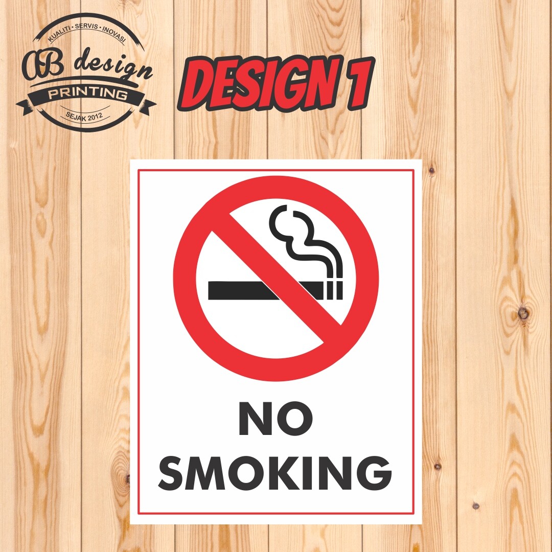No Smoking Sign & No Vaping Sign Stickers | Lazada