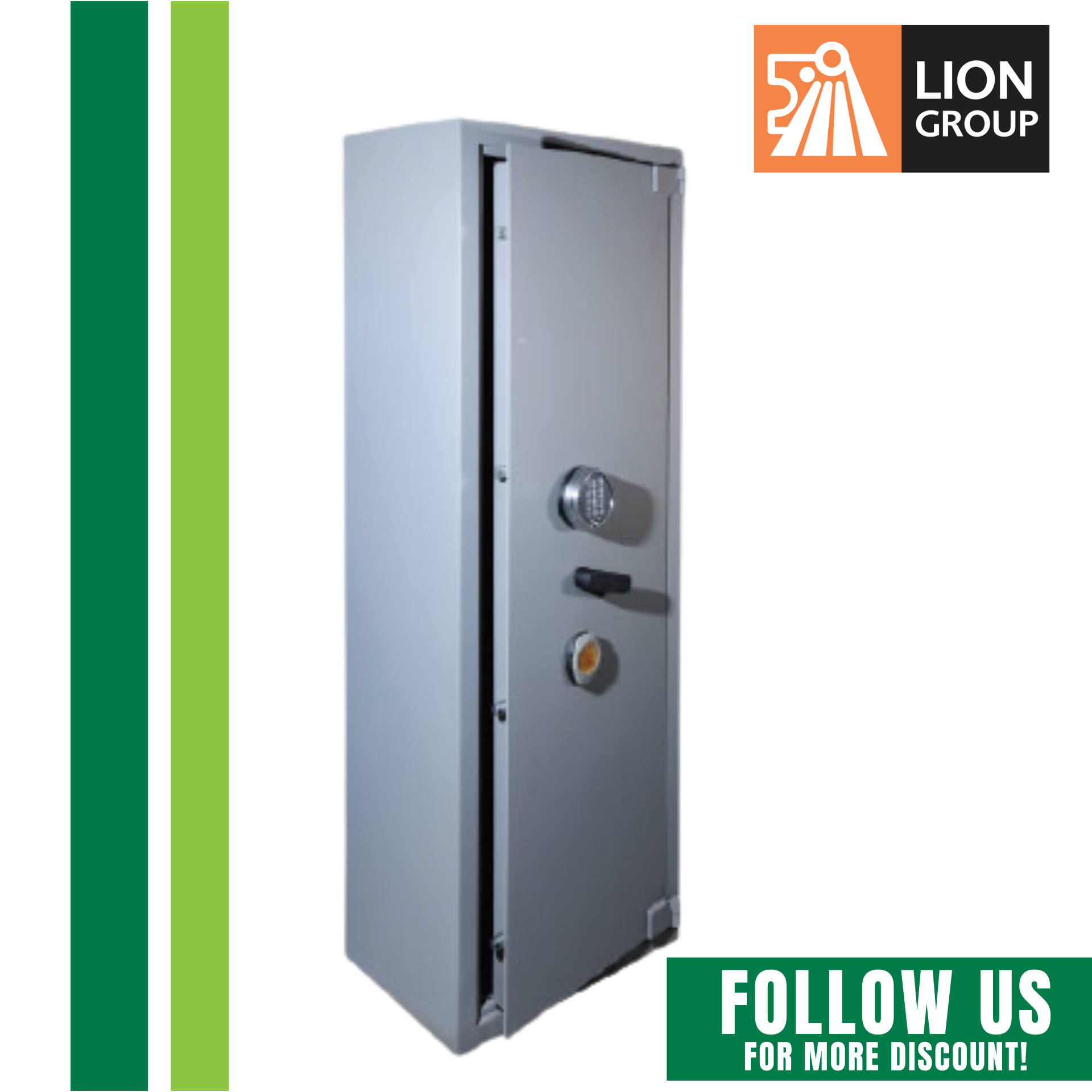 LION Gun Safe with Digital & Keylock/ 95 KG/ LION Senapang Senjata ...