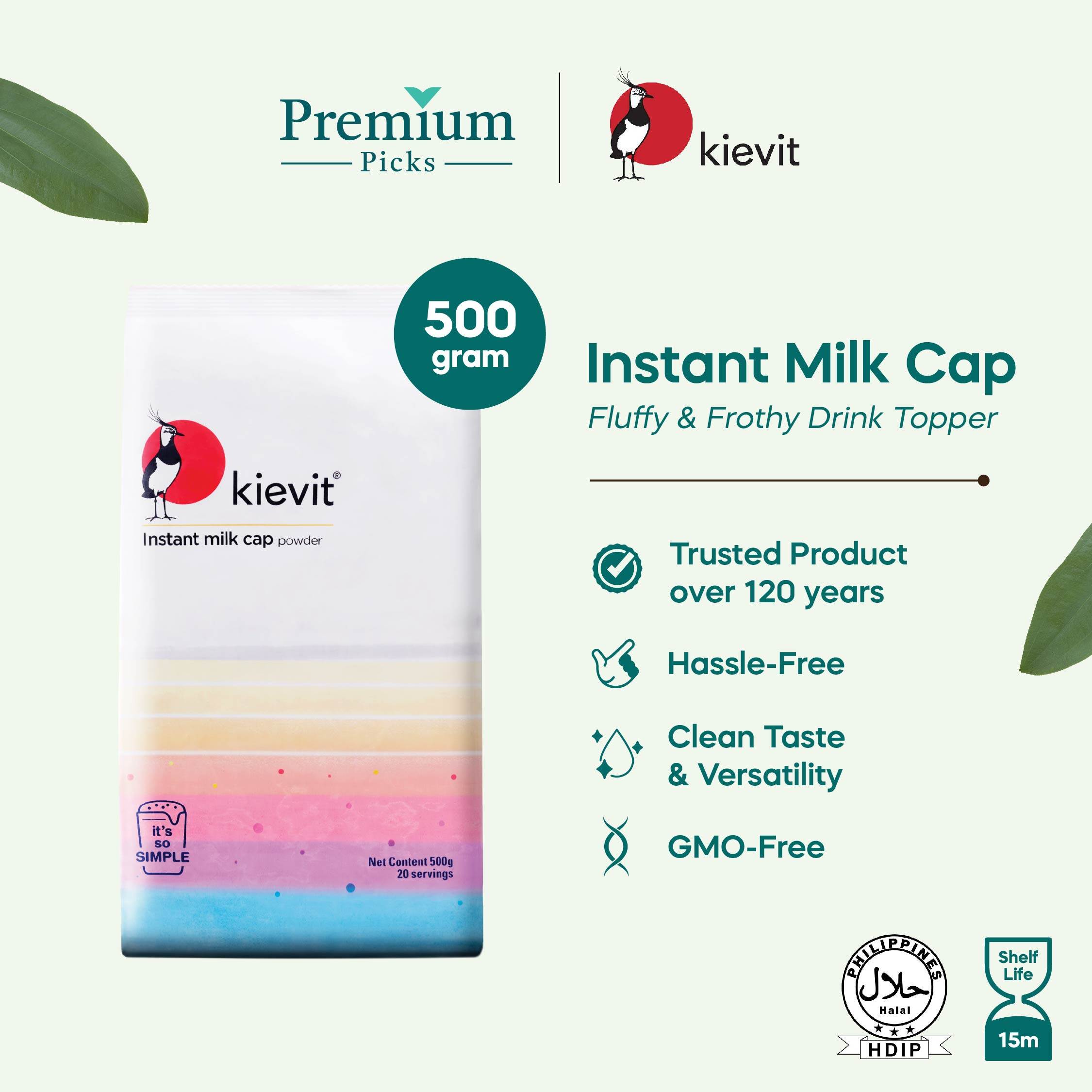 Premium Picks - Kievit Instant Milk Cap (500g) Halal Milk Foam Susu ...