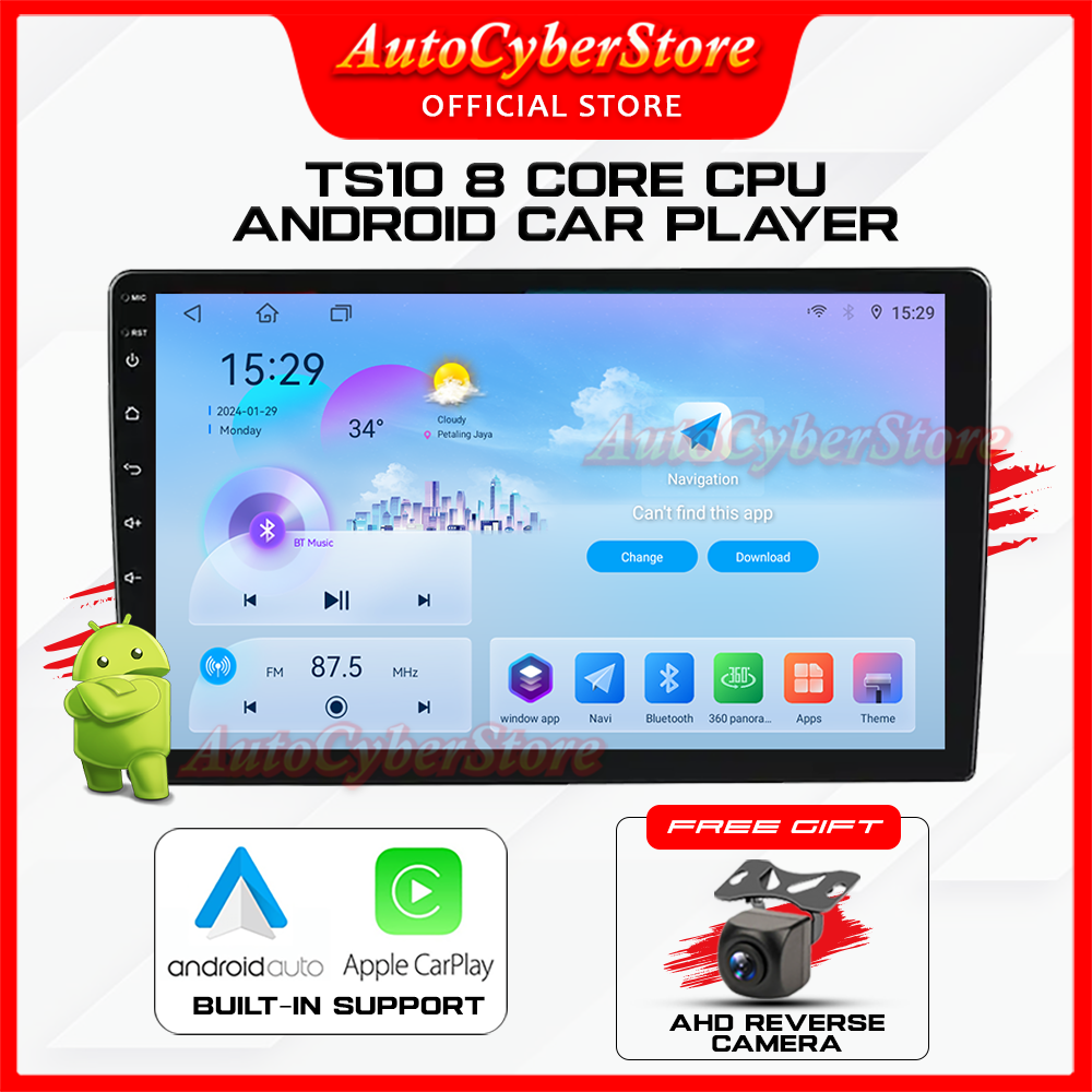 9/10 Inch TS10 Android 12 Car Android Player 8 Core CPU (4GB+32GB) DSP ...