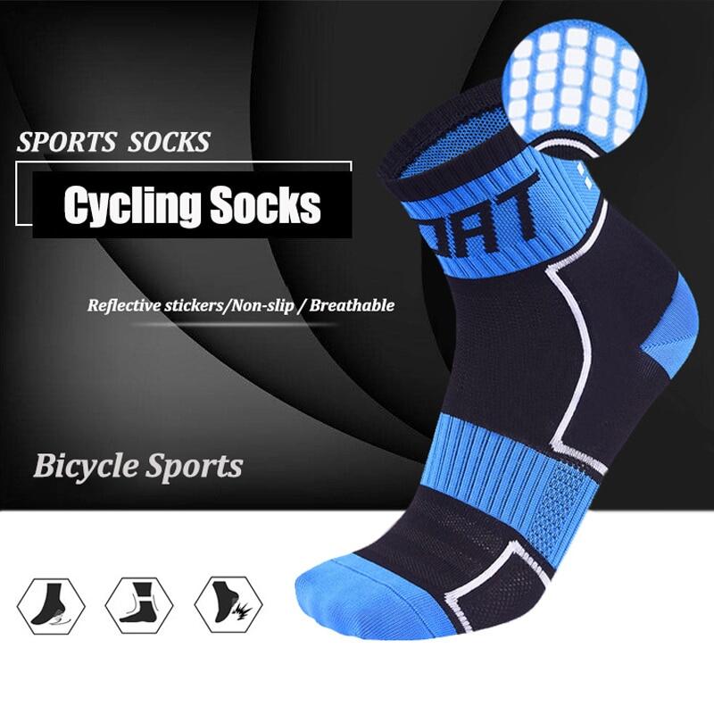 1/5 Pairs Size S/M/L Professional Men Cycling Socks Reflective ...