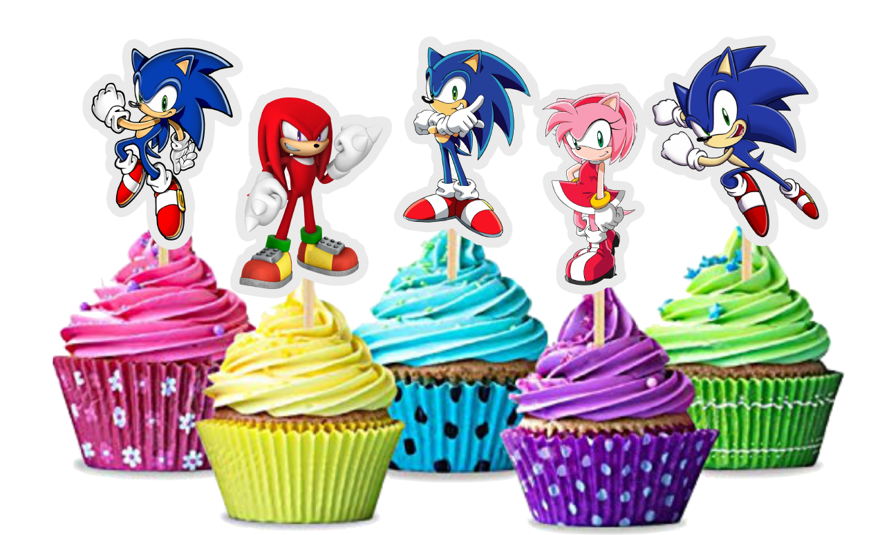 25pcs SONIC The Hedgehog cupcake Topper | Lazada