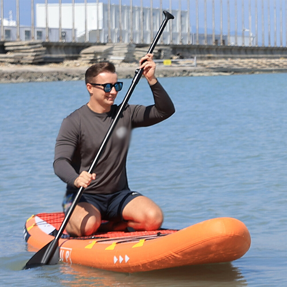 LIXADA Inflatable Stand-Up Surfboard Seaside Beach Water-skiing ...