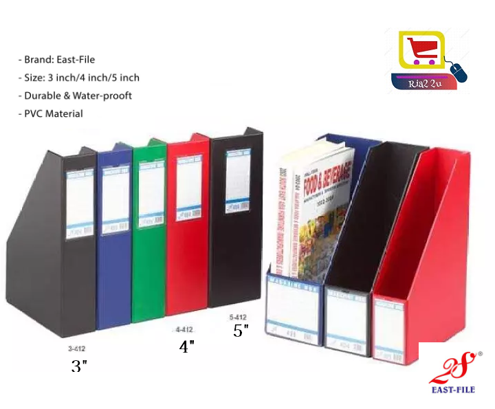 EAST FILE PVC Magazine Box Filling Case (3" inch/4" inch/ 5" inch / 6 ...