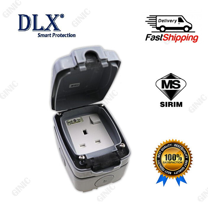 DLX 13A WEATHERPROOF SWITCH SOCKET (GREY) | Lazada