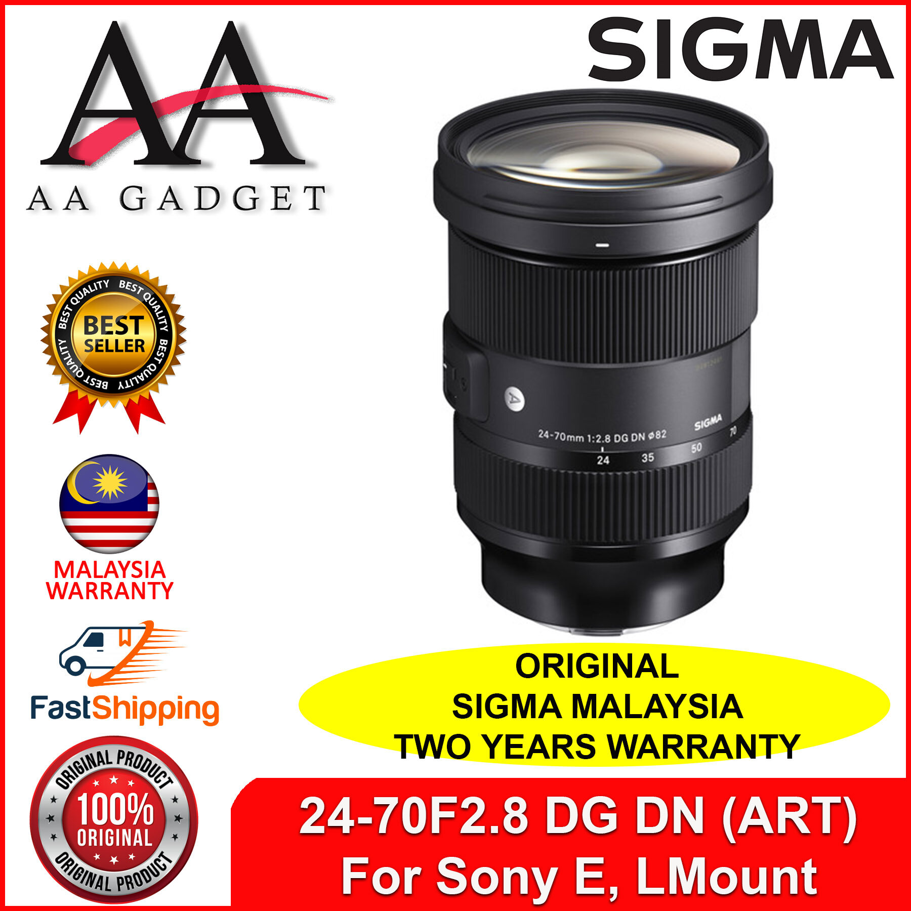 Sigma 24-70mm f/2.8 DG DN Art Lens Ship from Malaysia 100% Sigma ...