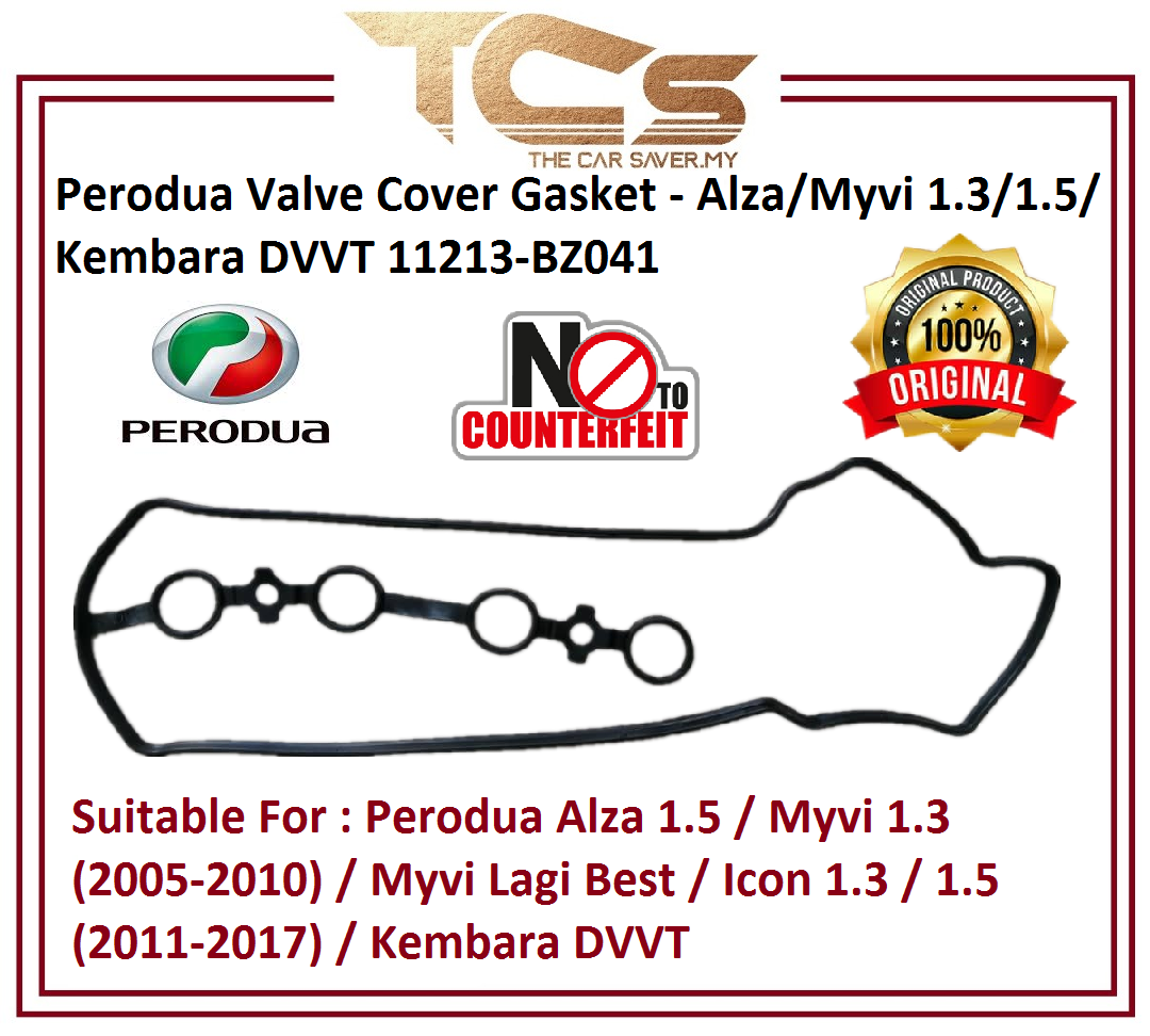 Perodua Valve Cover Gasket - Alza/Myvi 1.3/1.5/Kembara DVVT 11213-BZ041 ...