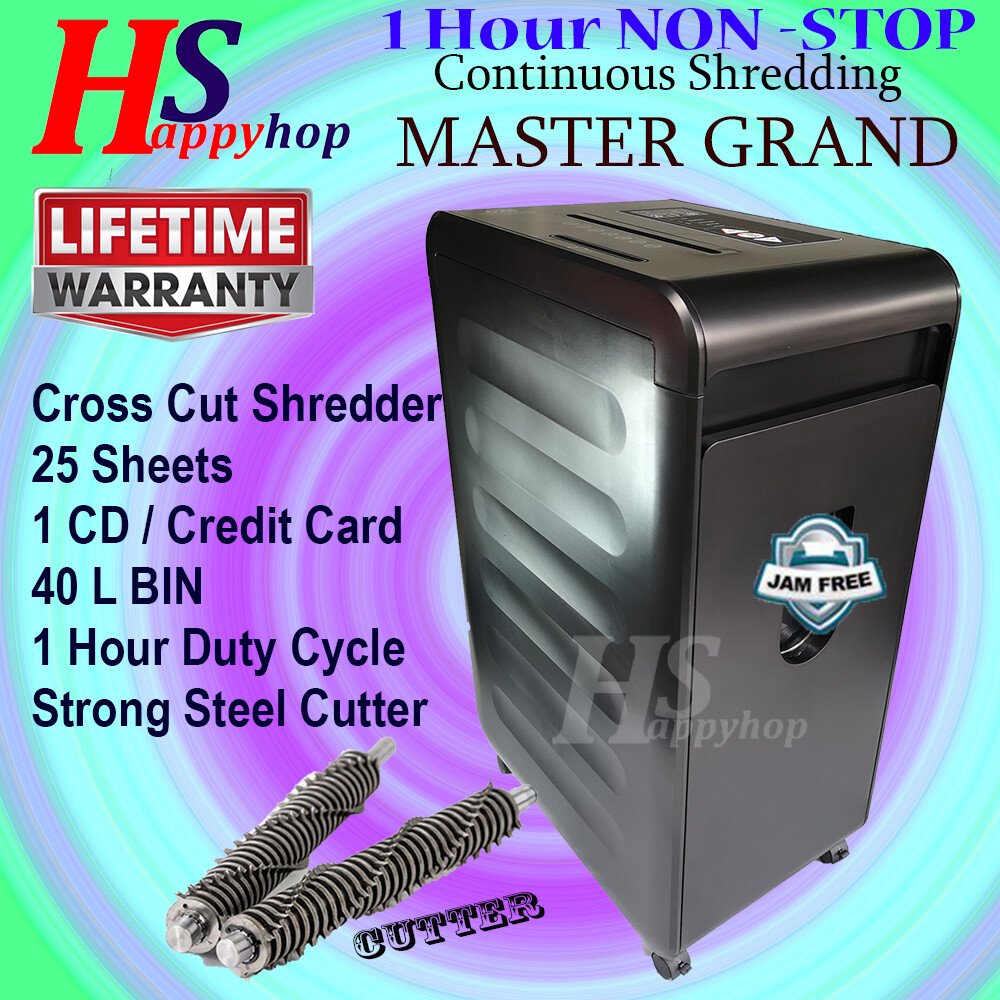 GEOMASTER Super Heavy Duty Cross Cut Paper Shredder Machine - 1 Hour ...