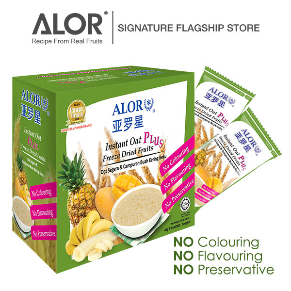 ALOR Instant Oat Plus Freeze Dried Fruits (40g x 8 sachets) | Lazada