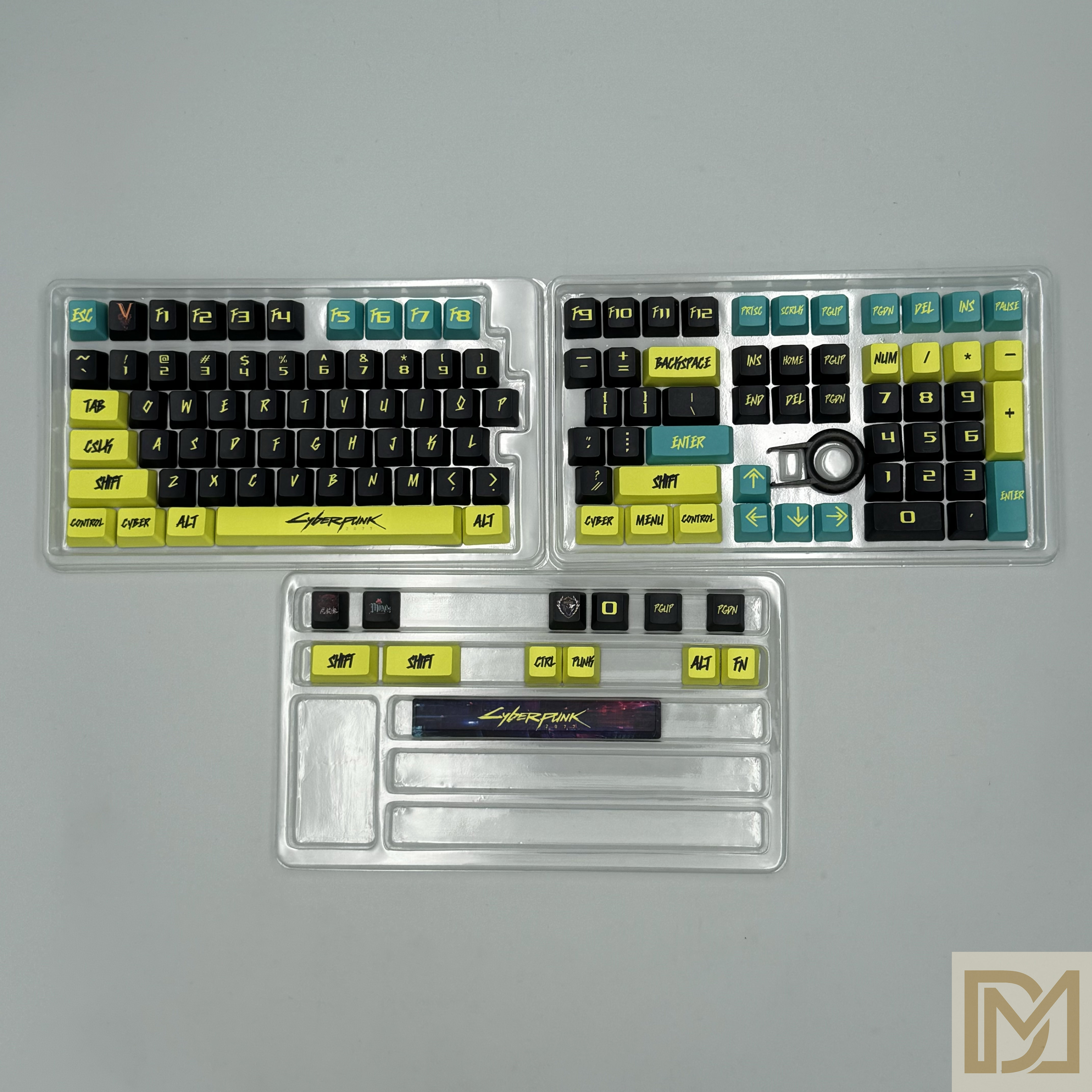 Cyberpunk 2077 Keycap PBT Dye Sub OEM 121pcs Black Yellow Keycaps Fit ...