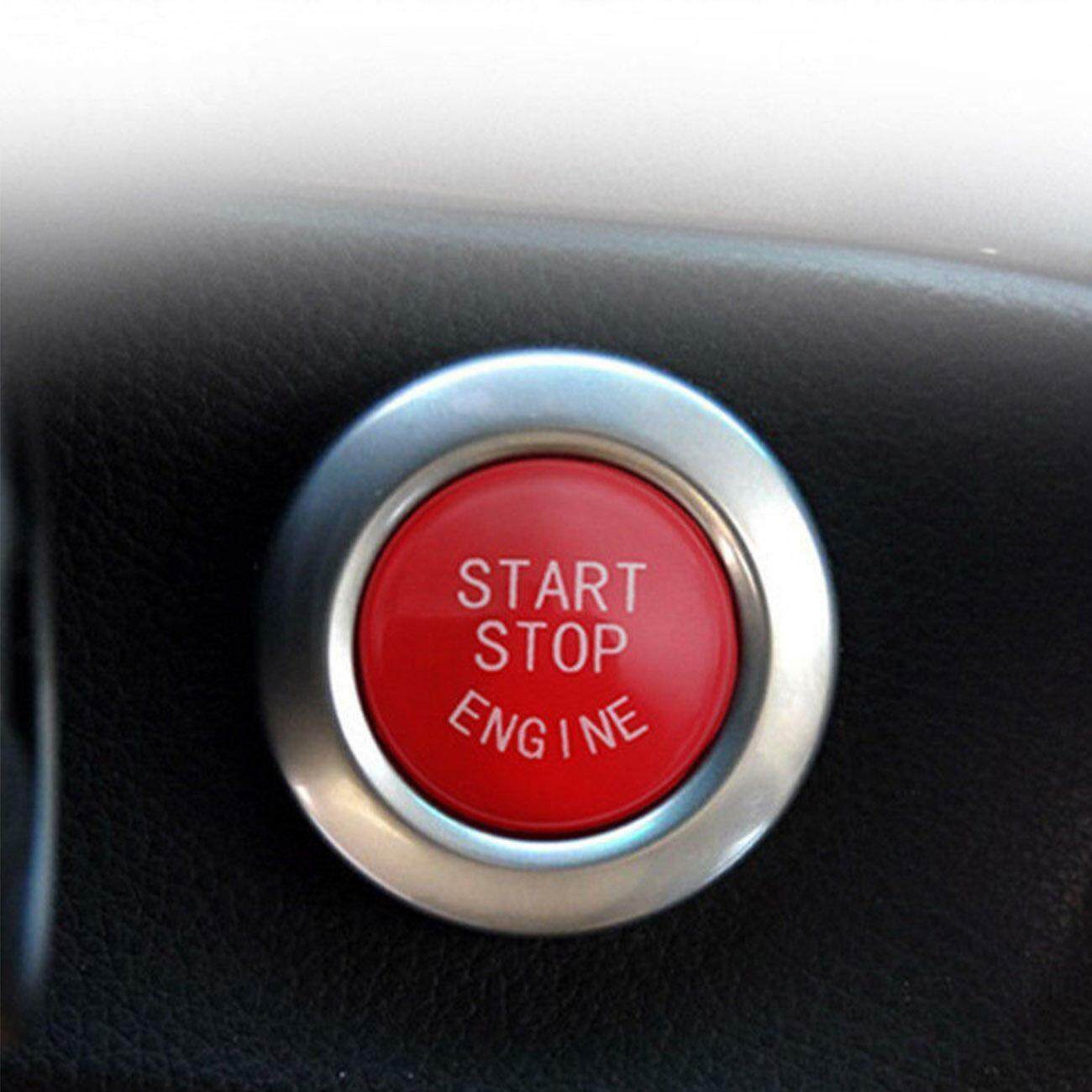Red Engine Start STOP SWITCH ปุ่มหุ้มแผ่นปิดสำหรับ BMW 3 5 Series ใหม่ ...