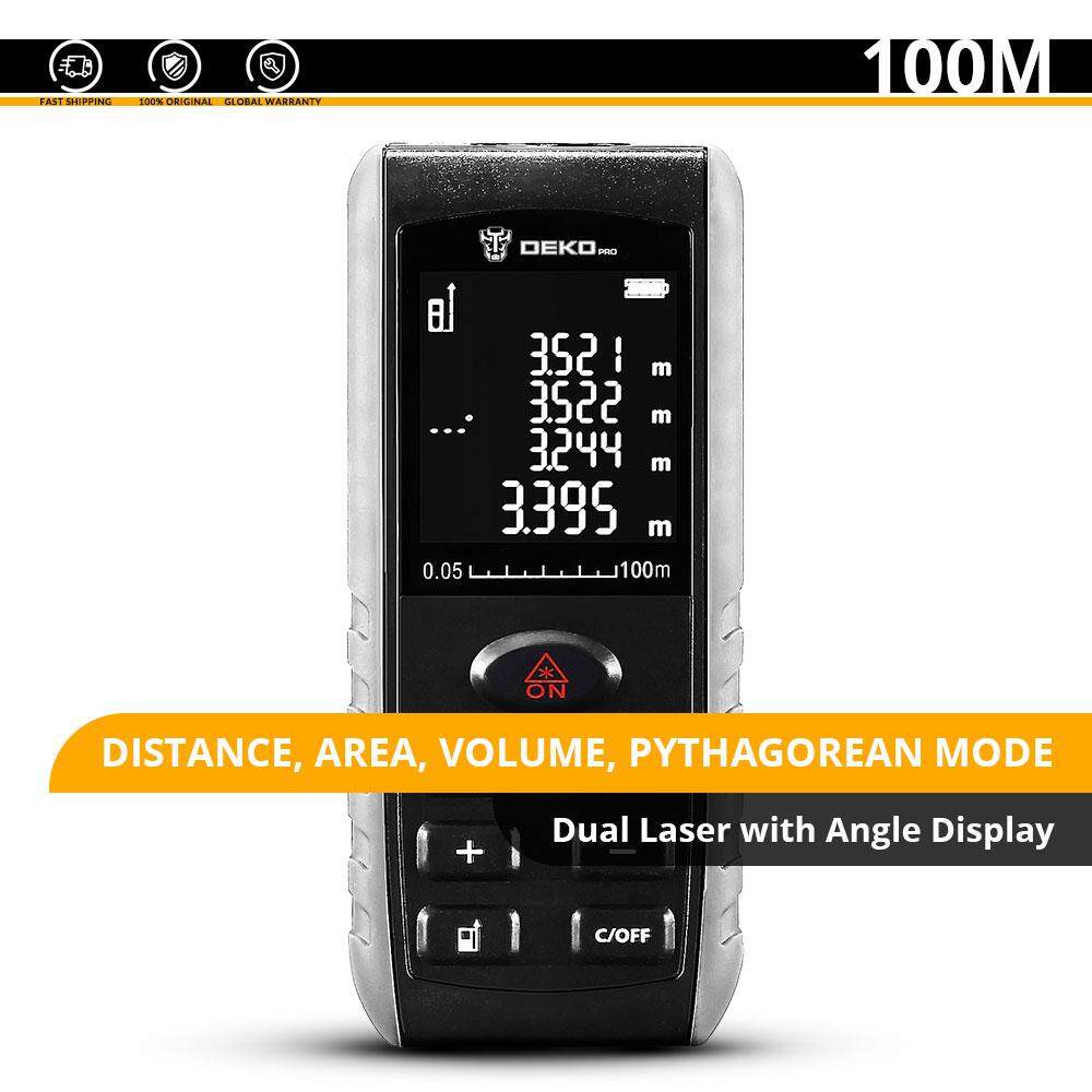 DEKO LRE521 Laser Distance Meter 40 50 70 100M Angle Display Dual Laser Rangefinder Distance Area Volume Pythagorean 40M To 100M Measuring Range High Accuracy Distance Measurement Lazada Lazada PH