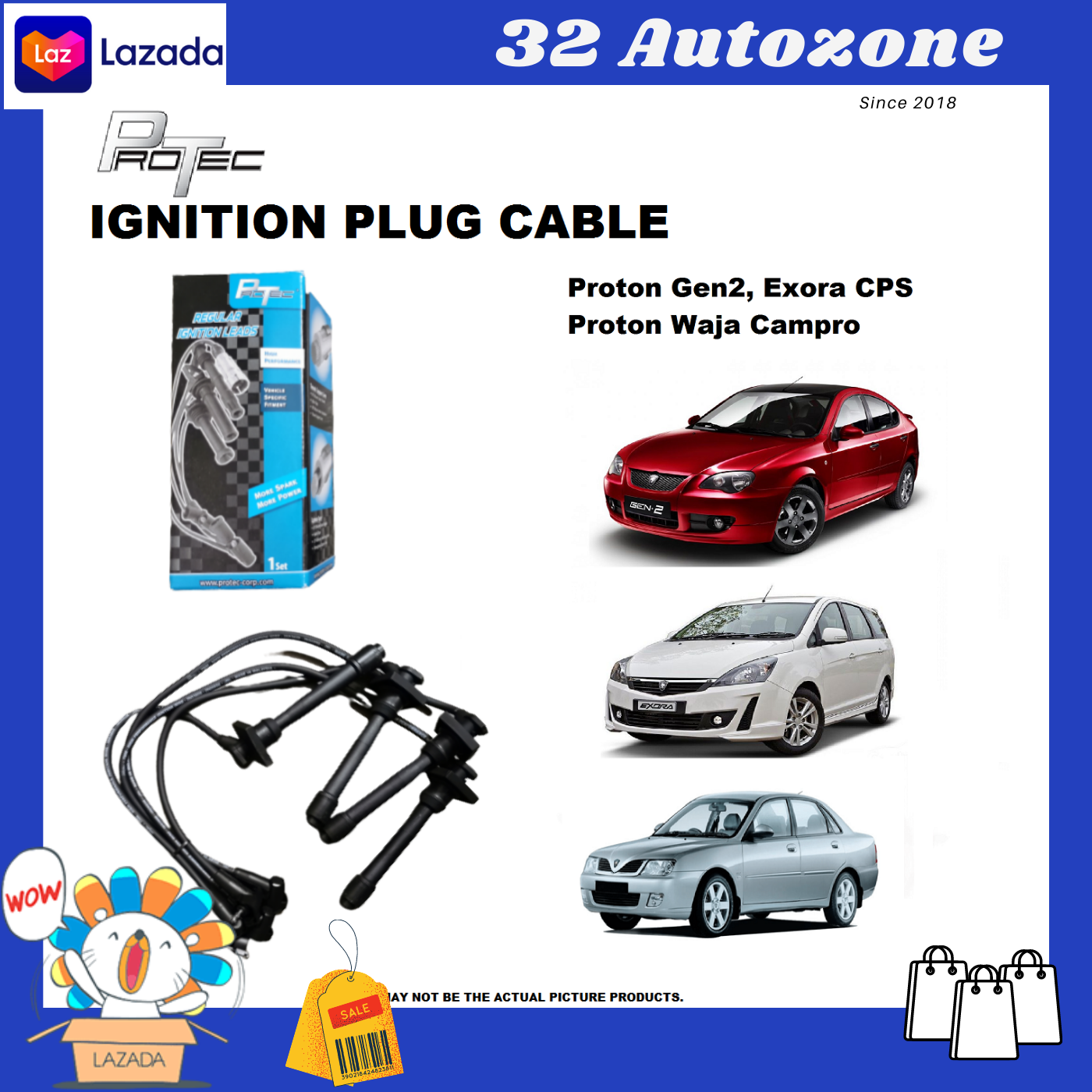 Ignition Kabel Plug Wayar Plug Cable Wires for Proton Gen2 / Exora CPS ...