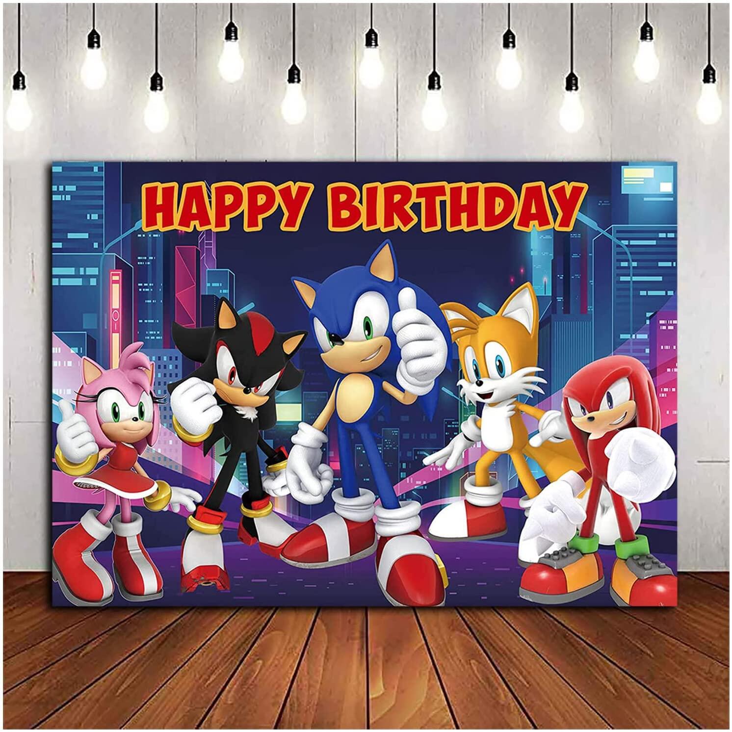 5x3ft Night View Sonic The Hedgehog Backdrops Supercity Sonic Kids ...