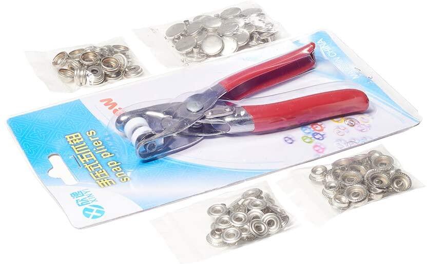 Snap Fastener Pliers Kit, Grommet Eyelet Setter Pliers and 0.45" /0.55 ...