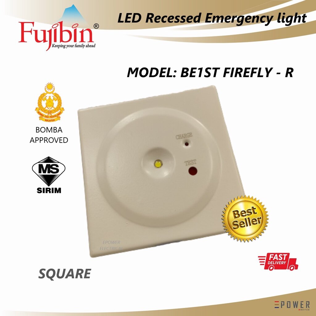 FUJIBIN LED BE1ST FIRE FLY RECESSED EMERGENCY LIGHT (SIRIM AND BOMBA ...