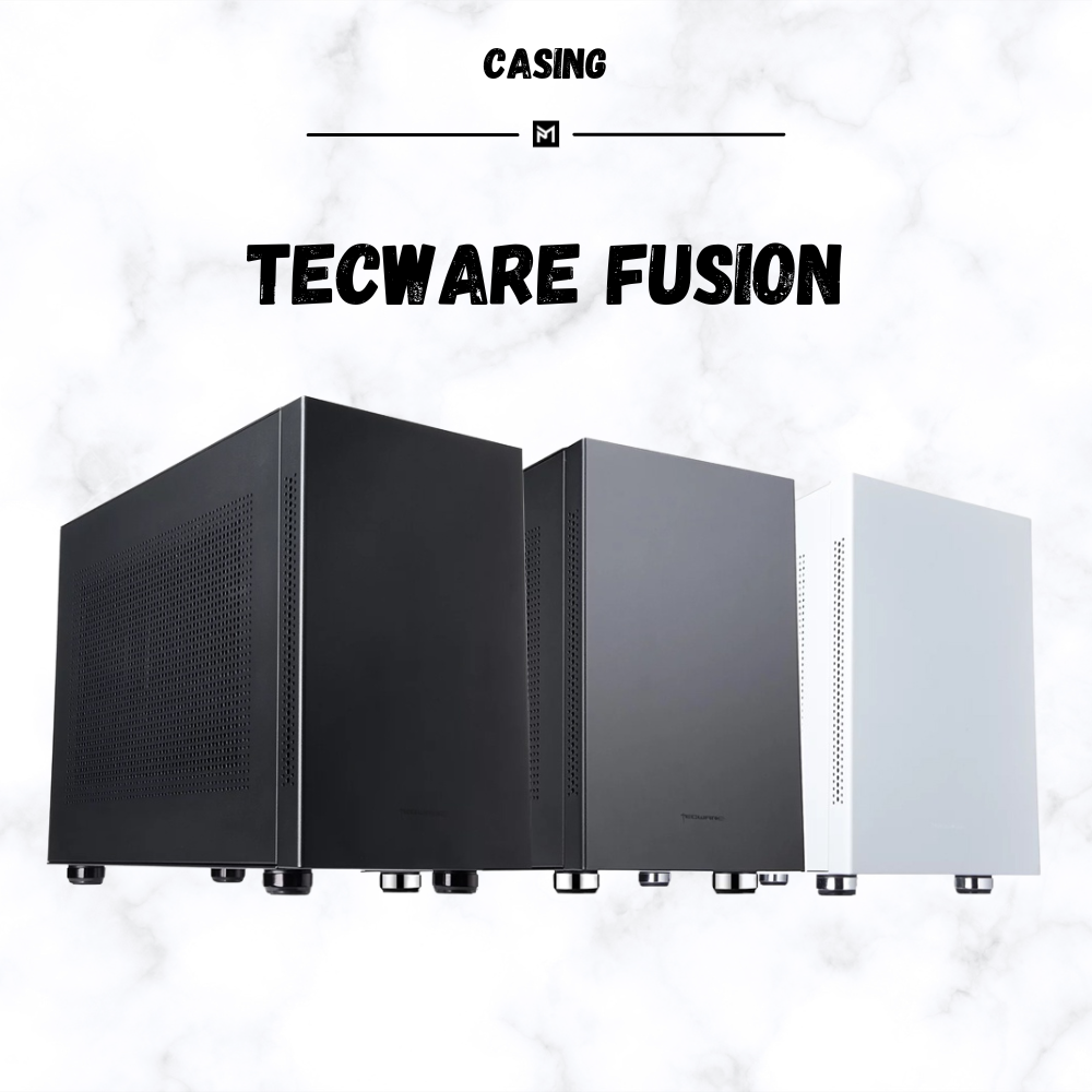 Tecware Fusion (Black/White) Steel MATX Case [Hybrid SFF Casing/Support ...