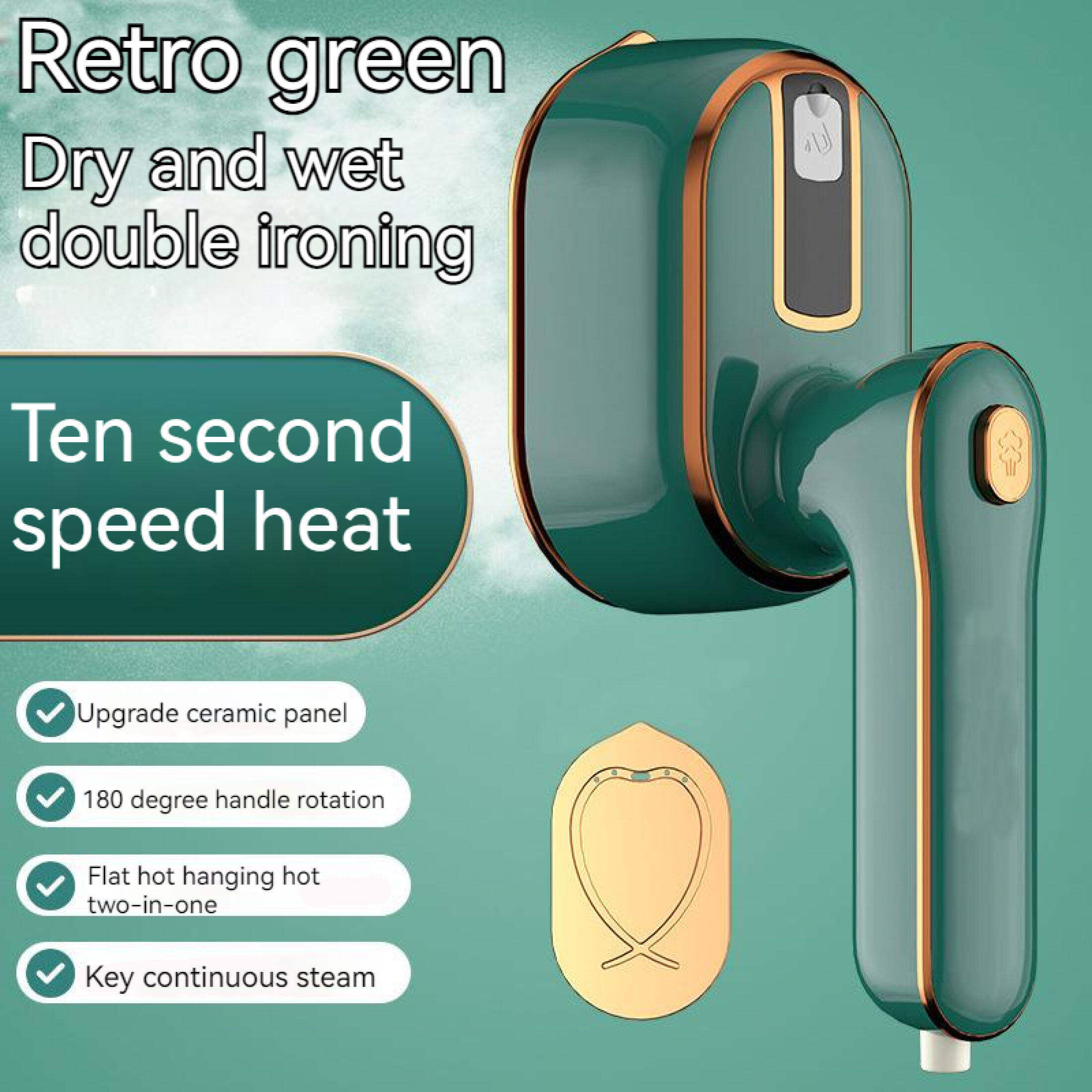 Portable Rotary Iron Steamer Wet & Dry Steam Ironing Machine Quick ...