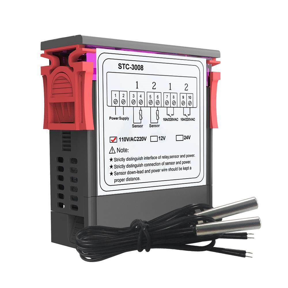 Dual Digital Display Thermostat Temperature Regulator Temperature ...