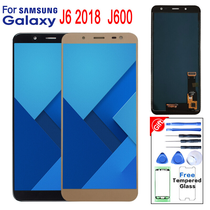 สำหรับSamsung Galaxy J6 2018 J600 J600F J600Yตัวแสดงอ่านแอลซีดีหน้าจอ ...